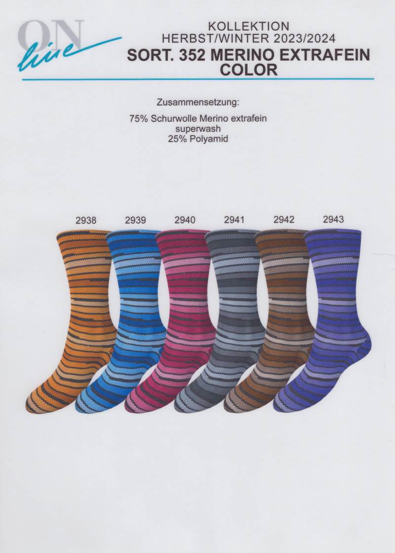 ONline Supersocke Merino Extrafine Color 4-py (fingering/sock ...